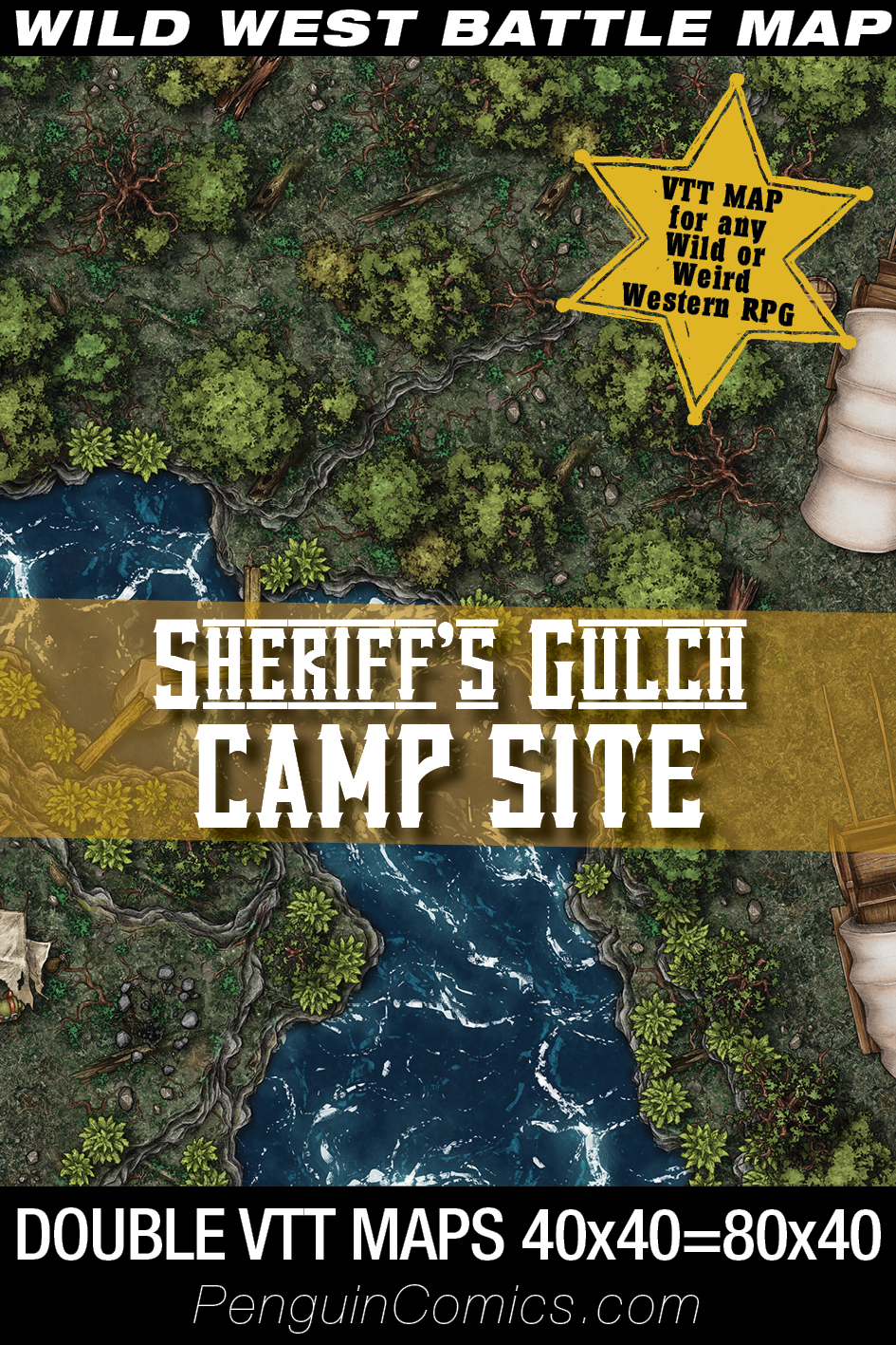 Sheriff's Gulch: Camp Site - VTT Battlemaps TTRPG