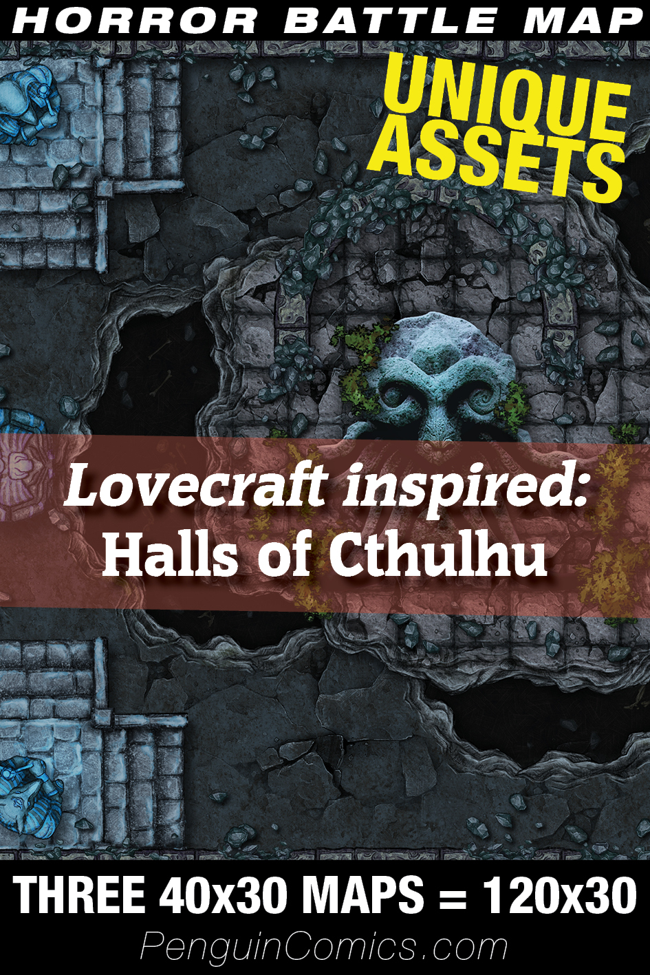 VTT Battle Maps - Lovecraft inspired: Halls of Cthulhu - VTT Battlemaps ...